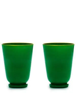 La DoubleJ Opaque Finish Glasses - Green