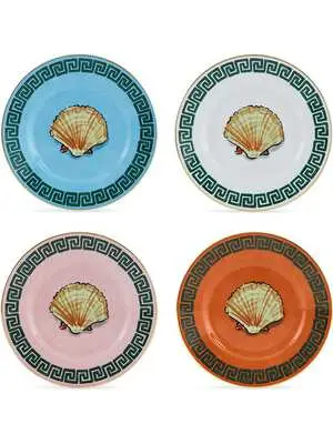 GINORI 1735 Viaggio Di Nettuno Flat Bread Plates - Blue