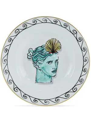 GINORI 1735 Viaggio Di Nettuno Soup Plate - White