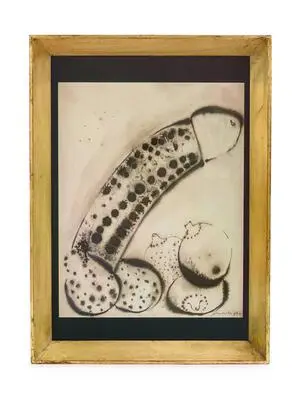 FORNASETTI Erotic Painting - Gold