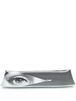FORNASETTI Occhi Painted Tray - Black