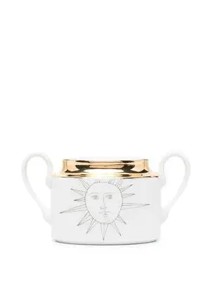FORNASETTI Graphic-print Porcelain Sugar Bowl - White