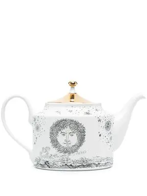 FORNASETTI Solitario Hand Painted Teapot - White