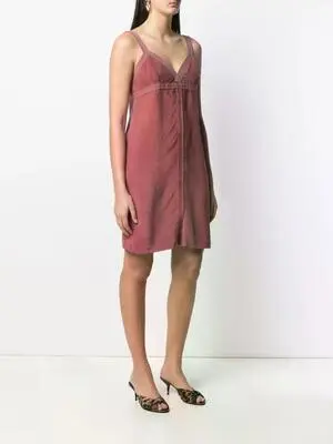Valentino Garavani 1980s Contrast-stitching Shift Dress