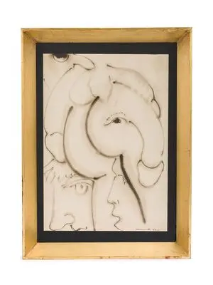 FORNASETTI Erotic Painting - Gold