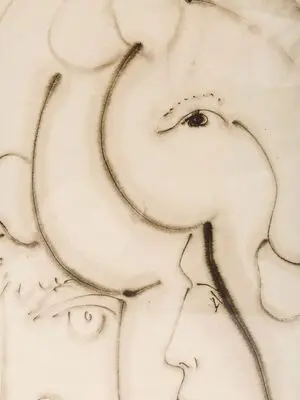 FORNASETTI Erotic Painting - Gold