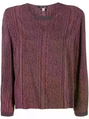 Giorgio Armani 1990s Abstract Print Blouse