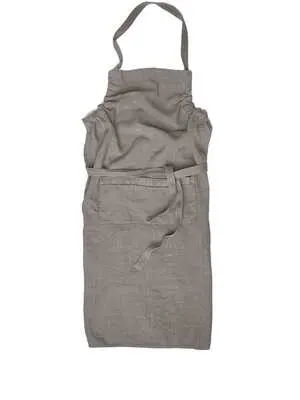 ONCE MILANO Halterneck Linen Apron Grey