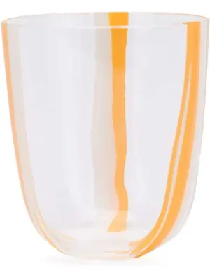 CARLO MORETTI Striped Drinking Glass - Orange