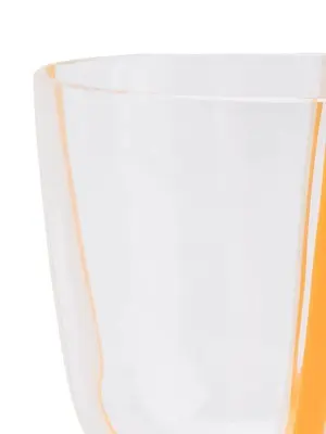 CARLO MORETTI Striped Drinking Glass - Orange