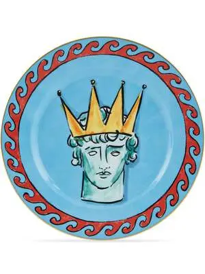 GINORI 1735 Viaggio Di Nettuno Porcelain Dinner Plate - Blue
