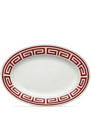GINORI 1735 Labirinto Oval Serving Platter - Red