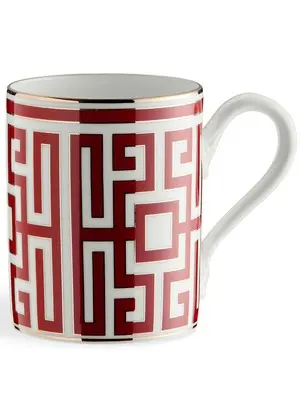 GINORI 1735 Labirinto Porcelain Mug Red