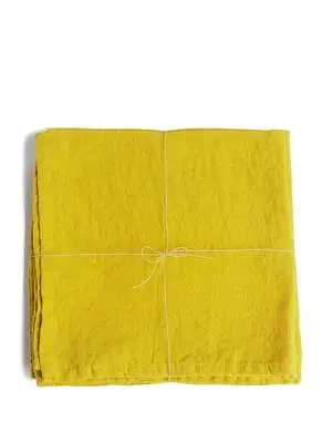 ONCE MILANO Four Pack Linen Napkins - Yellow