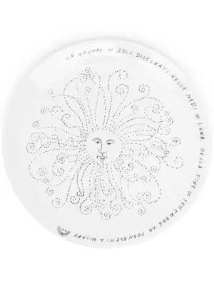 FORNASETTI Solitario Decorative Plate - White