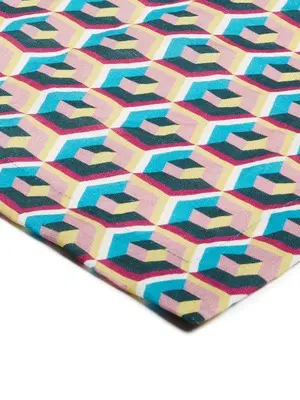La DoubleJ Geometric-print Linen Tablecloth