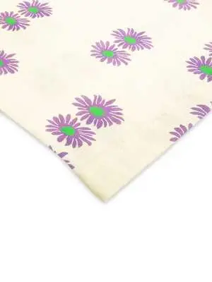 La DoubleJ Margherita-print Linen Tablecloth