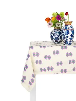 La DoubleJ Margherita-print Linen Tablecloth