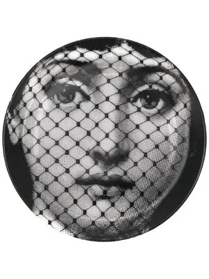 FORNASETTI Face Print Saucer - Black