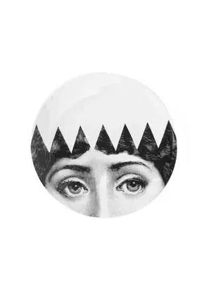 FORNASETTI Face Print Plate - White