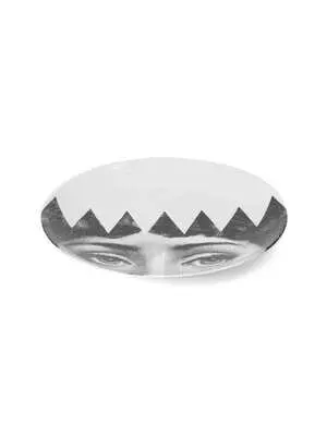 FORNASETTI Face Print Plate - White
