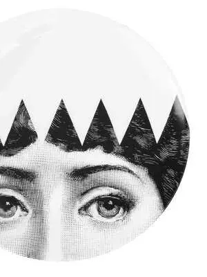 FORNASETTI Face Print Plate - White