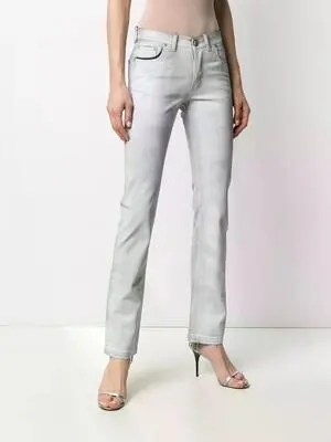 Balenciaga 2000s Logo-patch Slim Cut Jeans