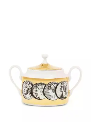 FORNASETTI Cammei Sugar Bowl - White