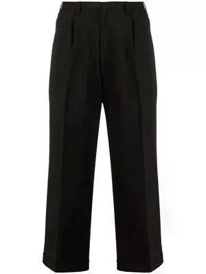 WALTER VAN BEIRENDONCK Tailored Wool/cotton Trousers - Black