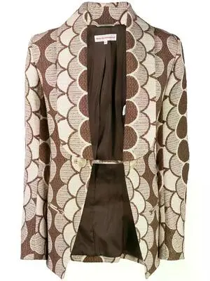 WALTER VAN BEIRENDONCK Geometric Print Jacket - Brown