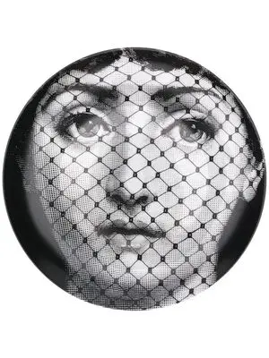 FORNASETTI Patterned Decorative Plate - White