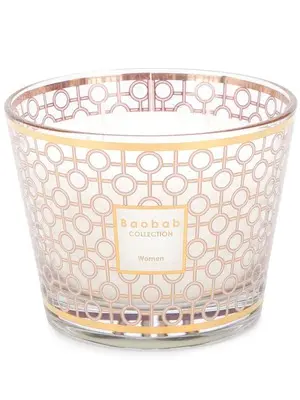 BAOBAB COLLECTION Rose Logo Print Candle - Pink