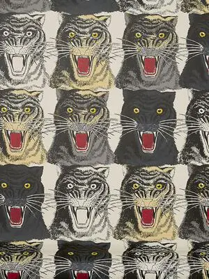 Gucci Tiger Face Print Wallpaper - Multicolor | Editorialist