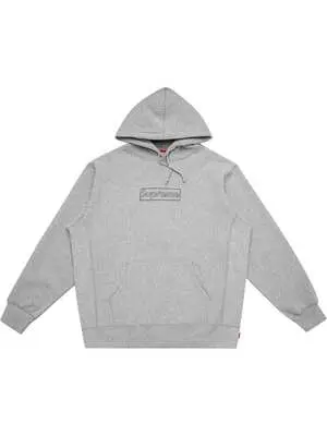 Supreme Kaws Chalk Logo Hoodie - Grey