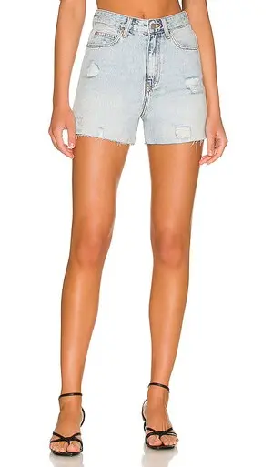 DR. DENIM Nora Denim Shorts Beach Sky Trashed