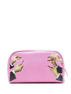 SELETTI Graphic-print Zip-up Makeup Bag