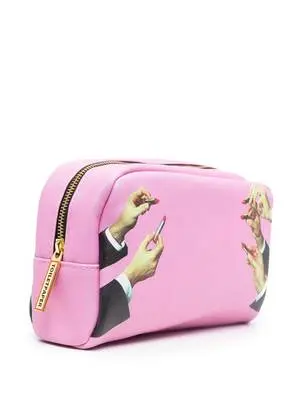 SELETTI Graphic-print Zip-up Makeup Bag