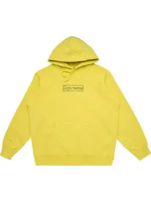Supreme Kaws Chalk Logo Hoodie - Yellow