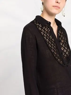 La Perla Cut-out Detail Button-up Shirt