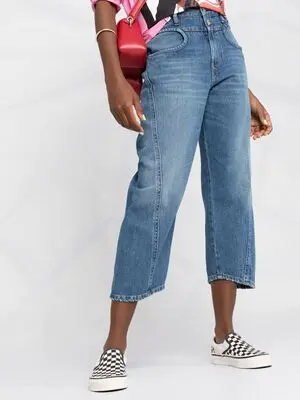 DIESEL® High-rise Cropped Straight-leg Trousers