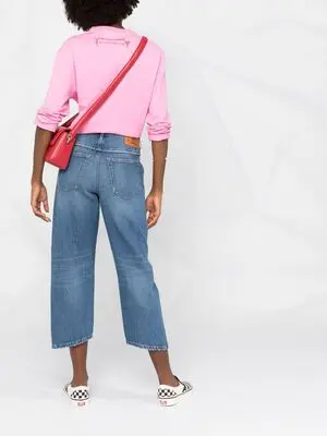 DIESEL® High-rise Cropped Straight-leg Trousers