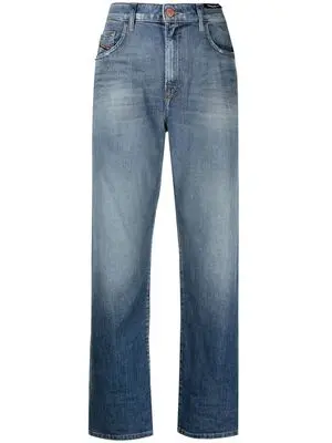 DIESEL® D-reggy Cropped Jeans - Blue