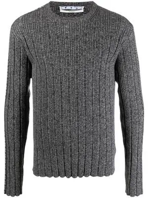 Off-White Ribbed Knit Jumper