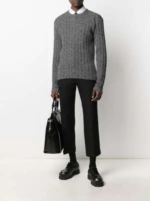 Off-White Ribbed Knit Jumper