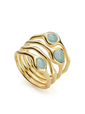 Monica Vinader Siren Cluster Cocktail Ring - Gold