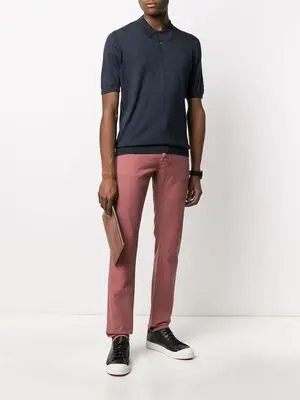 BARBA NAPOLI Knitted Polo Shirt