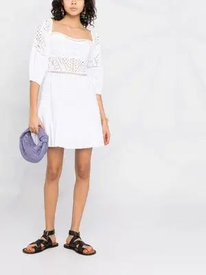 Alberta Ferretti Embroidered Cotton Dress