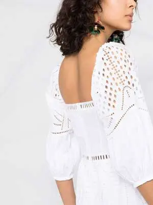 Alberta Ferretti Embroidered Cotton Dress