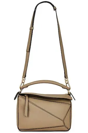 Loewe Loewe Puzzle Small Bag In White Artichoke Green