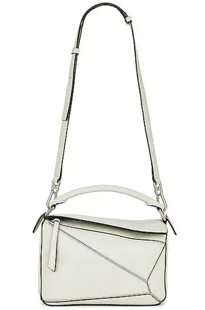Loewe Loewe Puzzle Small Bag In White Light Celadon